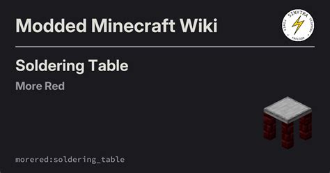 Soldering Table More Red