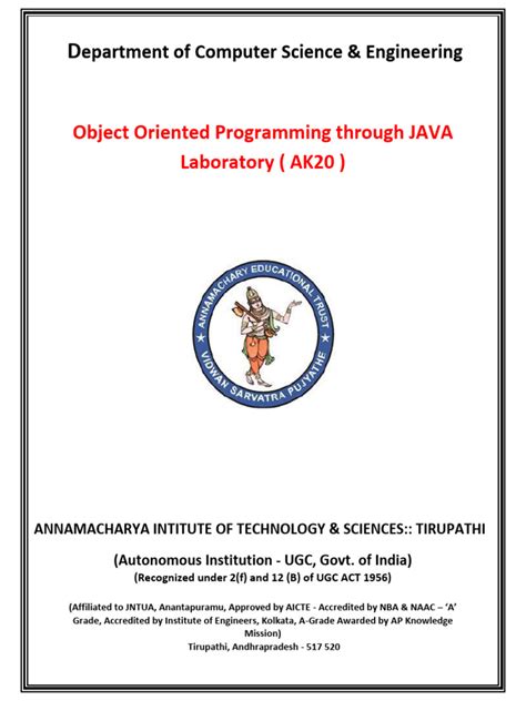 Java Lab Manual Min Pdf Java Programming Language Method