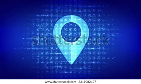 Point Location Sign Made Binary Code Stock Vector Royalty Free