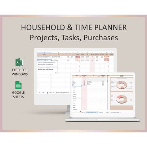 Task Management Daily Routine Planner Time Management To Do List Tracker Household Planner