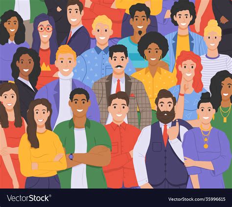 Multicultural Group People Different Royalty Free Vector