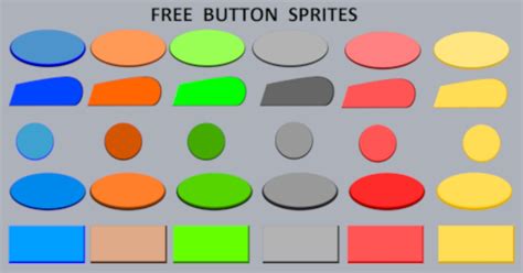 Free Button Sprites 2d Gui Unity Asset Store