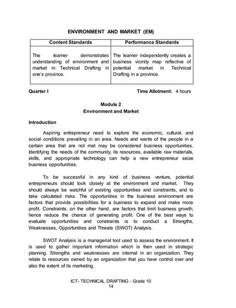 K Technical Drafting Learning Module Pdf