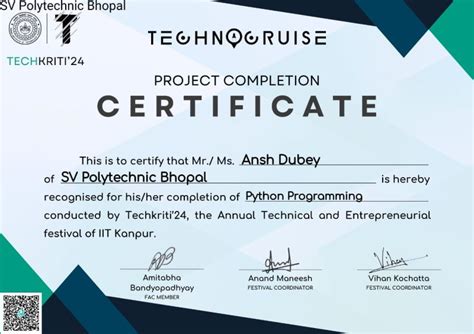 ansh dubey on linkedin python iitkanpur projectcompletion programming certificate…