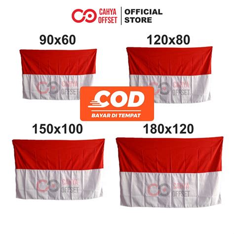 Jual 8 8 Cod Bendera Merah Putih Bendera Indonesia Bahan Peles Murah