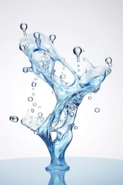 Premium Ai Image Tree Branches Shape Water Splash Flowing Motion