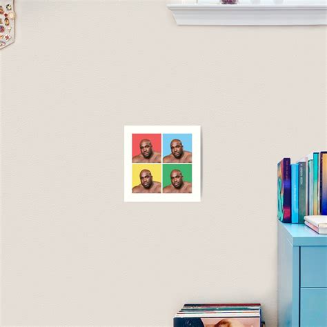 Barry Wood Naked Guy Sitting On A Bed Quadrants Art Print By