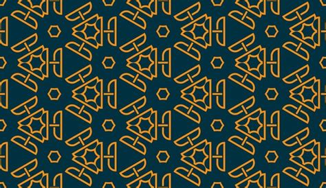 Premium Vector Abstract Geometric Orange And Dark Blue Background Seamless Pattern