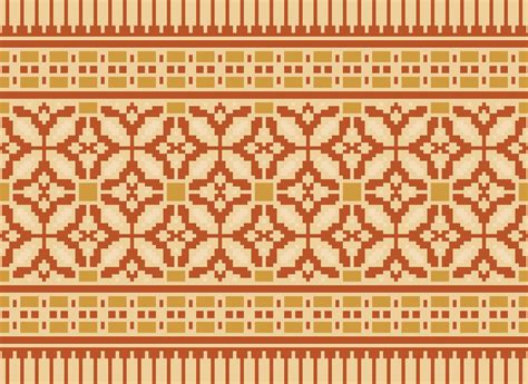 Beautiful Pixel Patterns Traditional Folk Style Geometric Ethnic