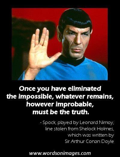 Spock Logic Quotes Quotesgram