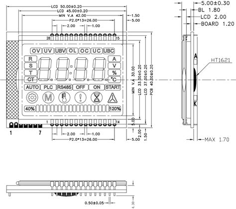Custom Size Lcd Screen 7 Segment Lcd Display Module