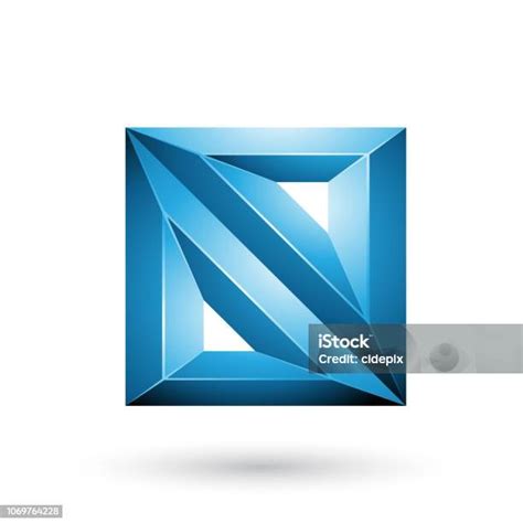블루 3d 기하학적 양각 삼각형과 사각형 모양의 벡터 일러스트 레이 션 0명에 대한 스톡 벡터 아트 및 기타 이미지 0명 디자인 로고 Istock