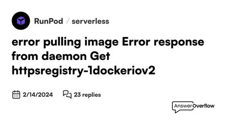 Error Pulling Image Error Response From Daemon Get Registry