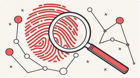 Fingerprint Under Magnifying Glass Investigation And Identity Analysis Vector Design Generative