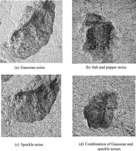corrupted images by a gaussian noise b salt and pepper noise c