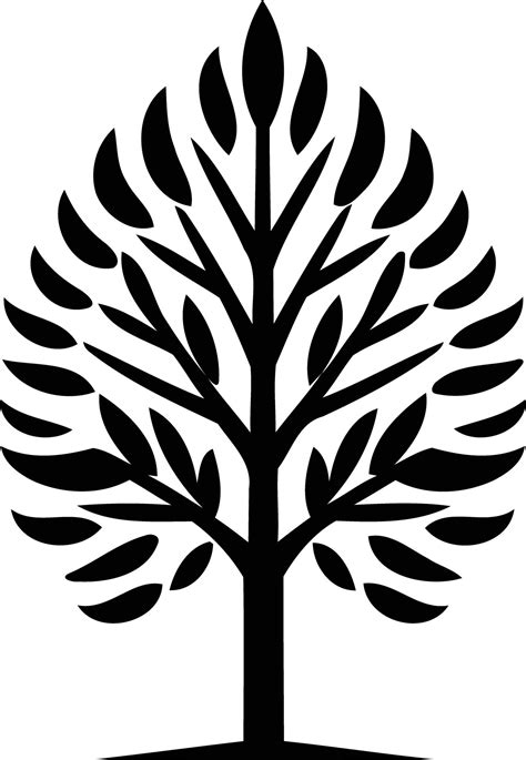 Simple Elegant Black And White Tree Silhouette Perfect For Logo Design Branding And
