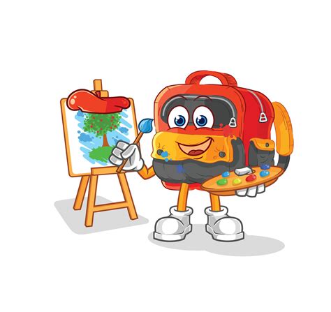 School Backpack Vector Character 10735235 Vector Art At Vecteezy