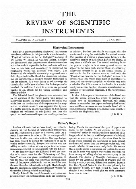 Biophysical Instruments Review Of Scientific Instruments Aip Publishing