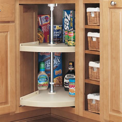 REV A SHELF Polymer Pie Cut Shelf Lazy Susan Almond Rev A Shelf