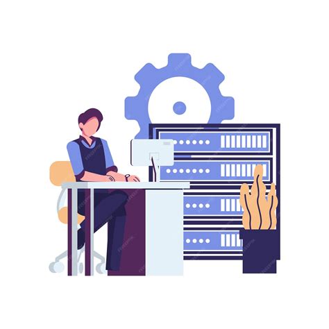 Premium Vector Big Data Job Flat Style Illustration Vector Design