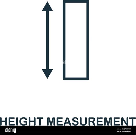 Height Measurement Icon Outline Style Thin Line Creative Height Measurement Icon For Logo