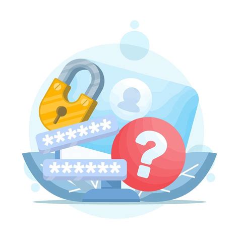 Forgotten Account Password Concept Forgotten Password Account Protection Service For