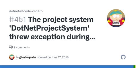 The Project System Dotnetprojectsystem Threw Exception During