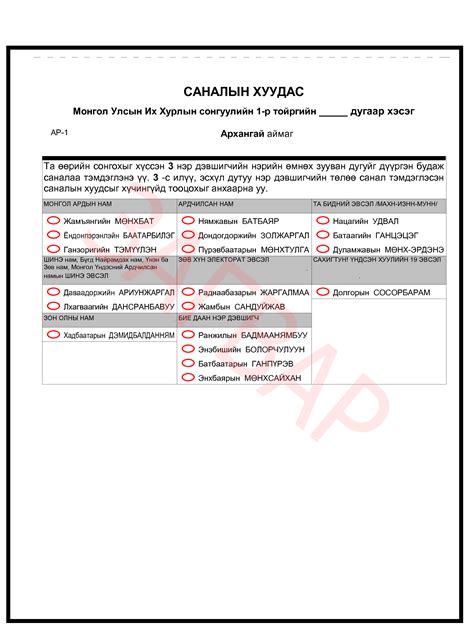 Сонгуулийн саналын хуудас ийм байна News Mn