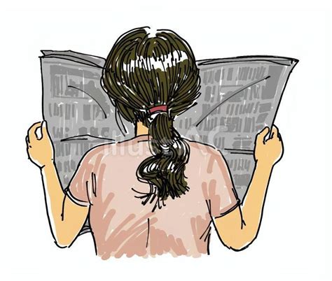 新聞を読む女性イラスト No 25679663無料イラストフリー素材ならイラストAC