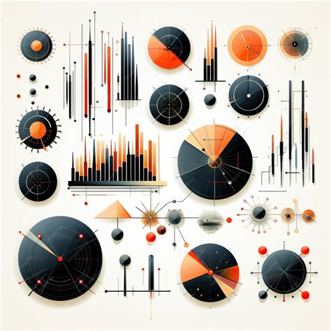 Premium Vector Geometric Vector Analytics Icons On White Background St