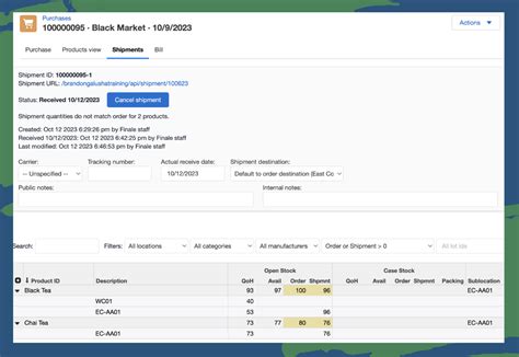 Define Purchase Order Workflow Finale Inventory