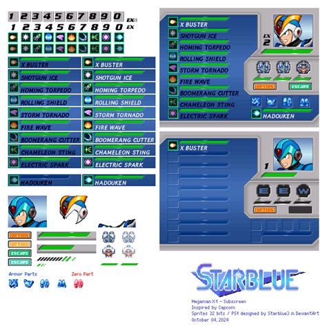 Megaman X1 Sub Screen Sprites Ps1 By Starblue3 On Deviantart Megaman X1 Sub Screen Sprites Ps1 By Starblue3 On Deviantart