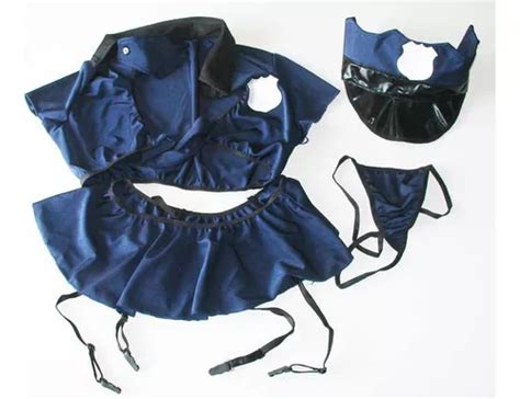 Roupa De Lingerie Feminina Policial Policial Fantasia Unifo