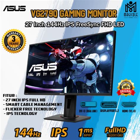 Jual Asus Vg Q Hz Ips Freesync Ms Fhd Led Gaming Monitor Shopee Indonesia