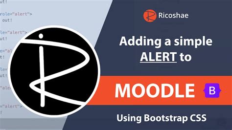 Adding A Simple Alert To Your Moodle Content Using Bootstrap Css Youtube