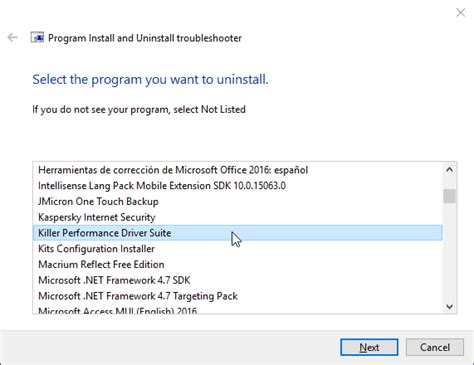Using The Microsoft Tool To Fix Intel Killer Performance Suite
