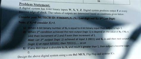solved nutech id f20604012 write rtl verilog code problem statement