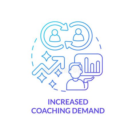 Increased Coaching Demand Blue Gradient Concept Icon Stock Vector Illustration Of Employee
