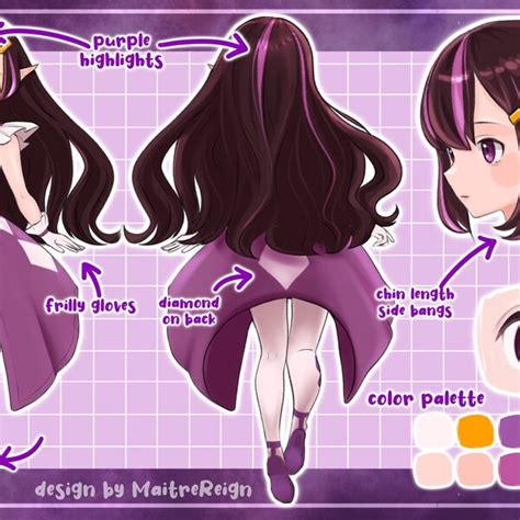 Original Character Design And Reference Sheet Etsy