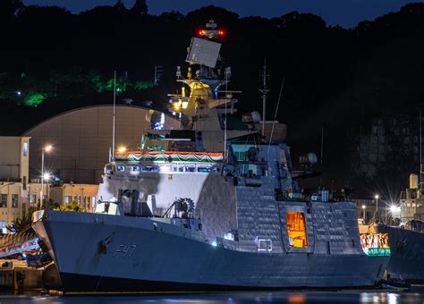 Beautiful Shots Of Indian Frigate Ins Shivalik F47 Dressed Up At The
