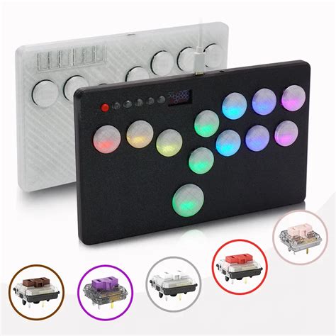 Flatbox Arcade Stick Controller For Pc Pico Mini Style Hot Swap Kailh Hitbox Fightstick For Ps4 