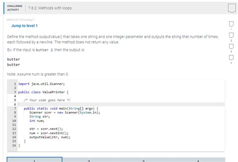 Solved Activity 762 Methods With Loops