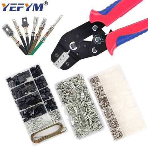 압착 단자 절연 암수 와이어 커넥터, 전기 SN 48BS, 48B, 2549 펜치 도구 키트, 2.8mm, 4.8mm, 6 ...