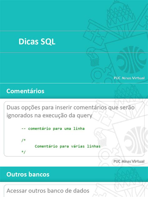 Notas De Aula Filtros E Ordenação Pdf Sql Tabela Banco De Dados