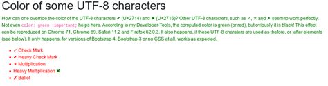 Setting Color Of Some Utf 8 Characters Doesnt Work · Issue 27405 · Twbsbootstrap · Github