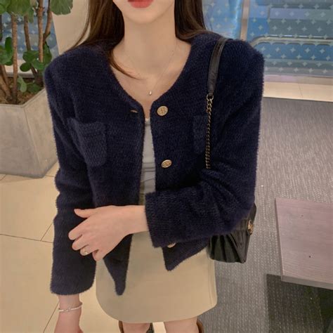 워너비뮤즈 무배🚀 실물보장 하객룩 앙고라 울 트위드 퍼 자켓 노카라 포켓 펄 금장 버튼 재킷 하객룩 봄자켓 4col