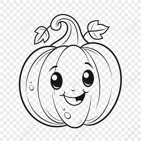 어린이 개요 스케치 드로잉을위한 귀여운 호박 색칠 페이지 벡터개요 예술선 그리기 Png 일러스트 무료 다운로드 Lovepik