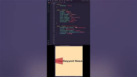 Css 3d Text Animation Html Shorts Youtube