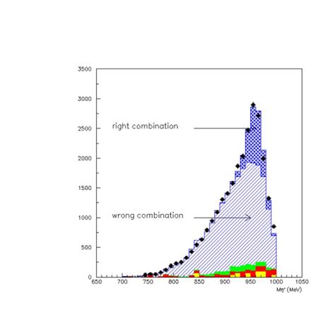 Six Photons And Two Tracks Invariant Mass Left All Combinations