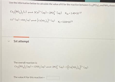 Solved Use The Information Below To Calculate The Value Of K Chegg